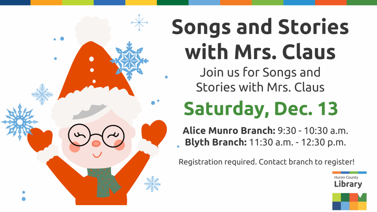 Storytime with Mrs. Claus – Alice Munro Branch | Huron County Library